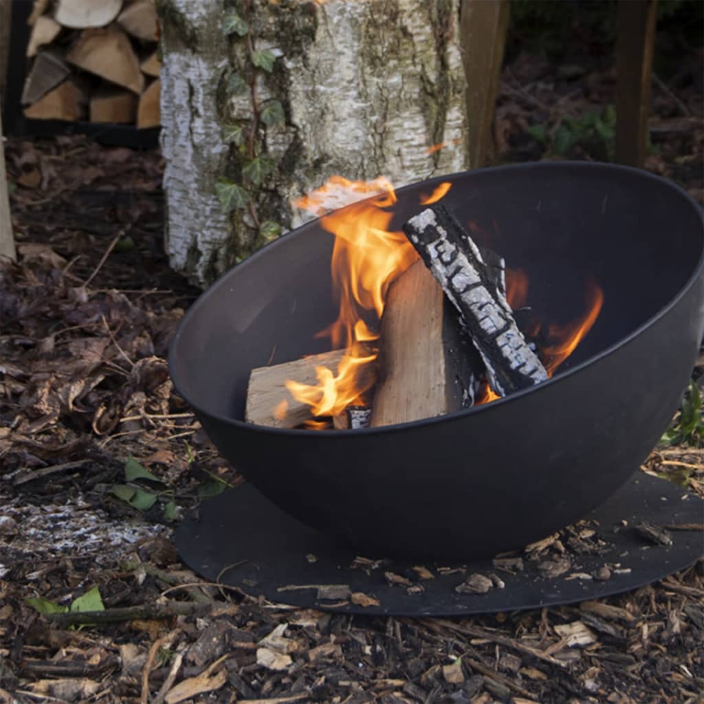 Esschert Design Fire Bowl Sloping On Disc Black | vidaXL.ie