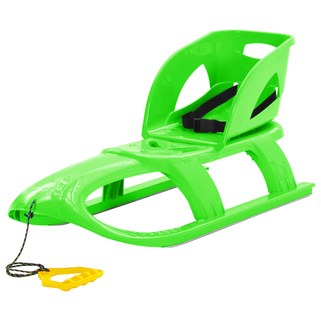 vidaXL Sledge with Seat Green 102.5x40x23 cm Polypropylene | vidaXL.ie