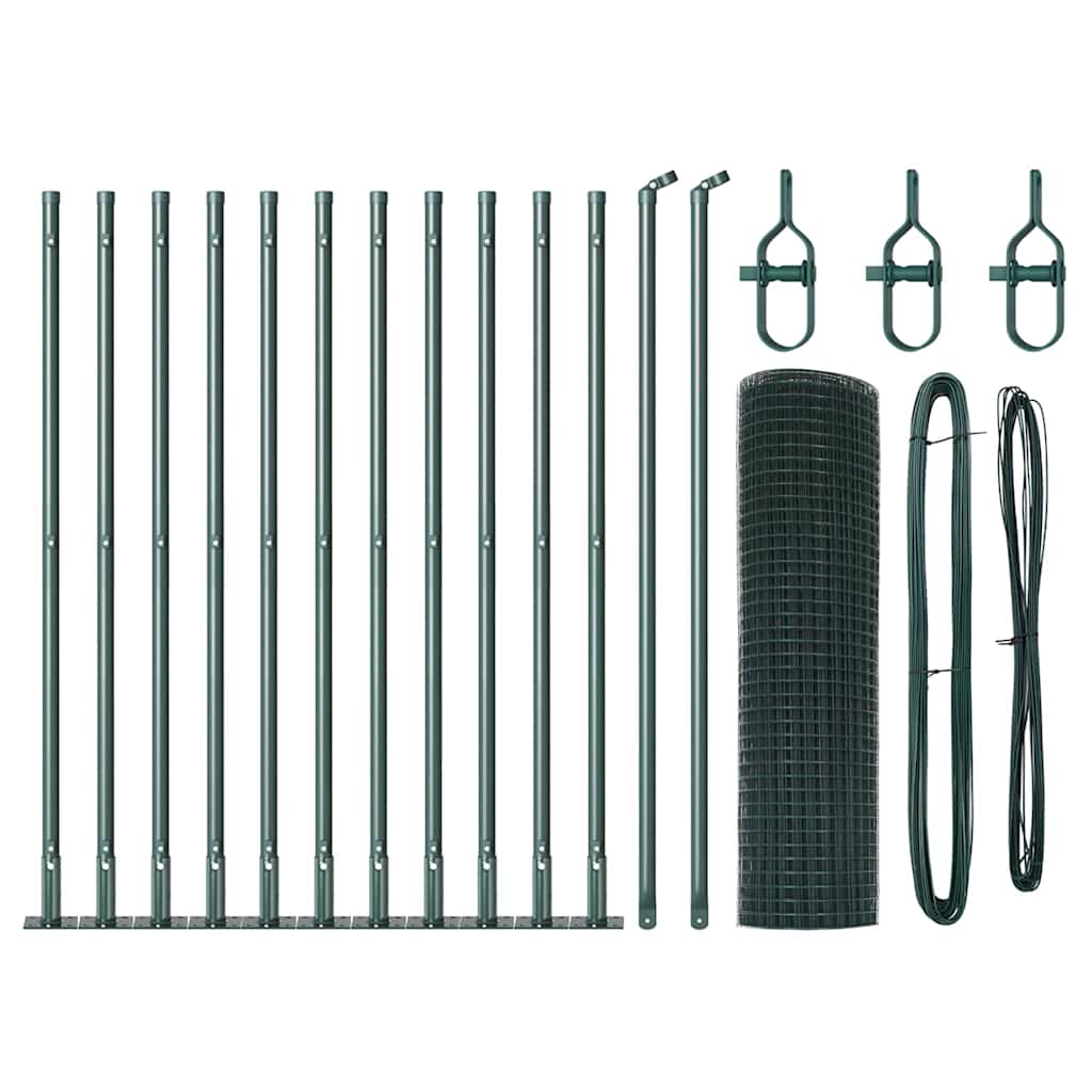 vidaXL Welded Wire Fence with Concrete Base 25 x 0.6 m (W x H) | vidaXL.ie