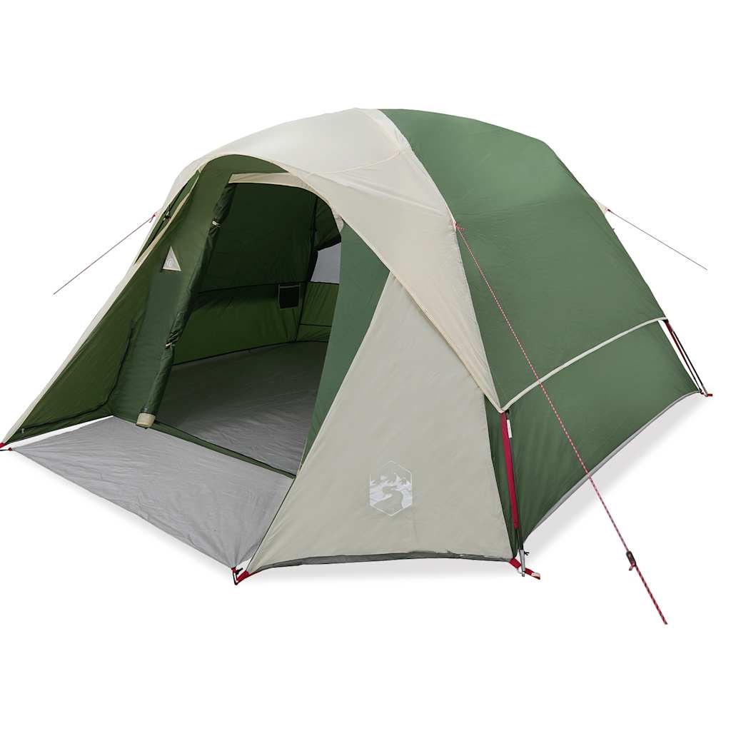 vidaXL Camping Tent Cabin 4-Person Green Waterproof | vidaXL.ie