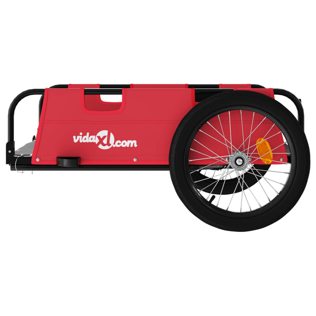 vidaXL Cargo Bike Trailer Red Oxford Fabric and Iron | vidaXL.ie