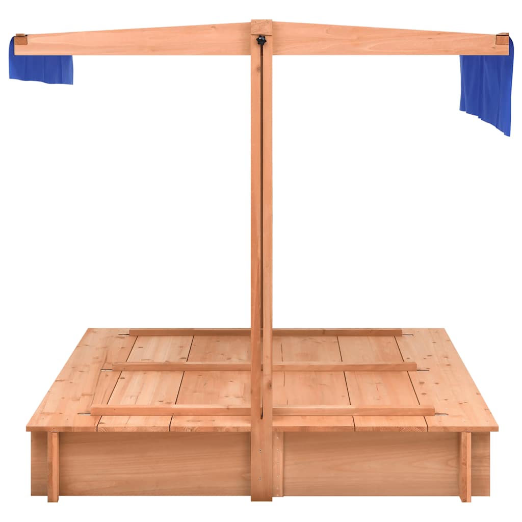 vidaXL Sandbox with Roof Firwood 112x112x112 cm | vidaXL.ie