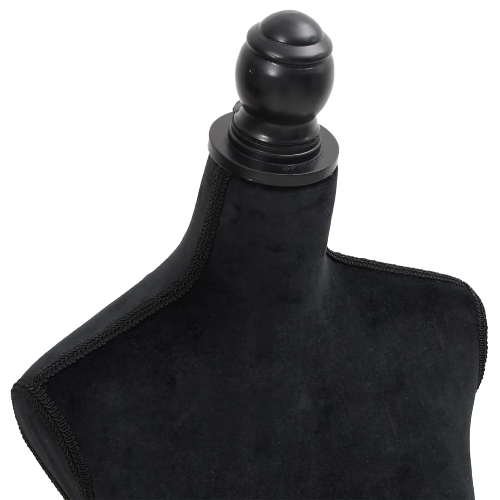 Ladies Bust Display Black Female Mannequin Female Dress Form | vidaXL.ie