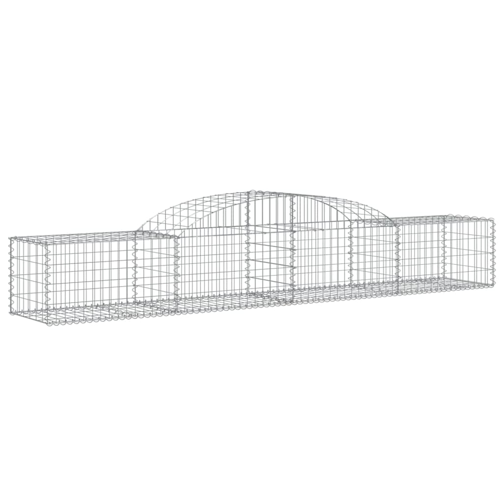 vidaXL Arched Gabion Baskets 12 pcs 300x50x40/60 cm Galvanised Iron ...