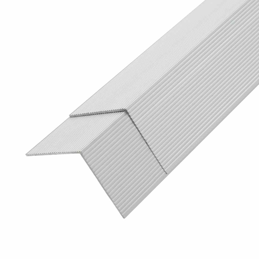 vidaXL 5 pcs Decking Angle Trims Aluminium 170 cm Silver | vidaXL.ie