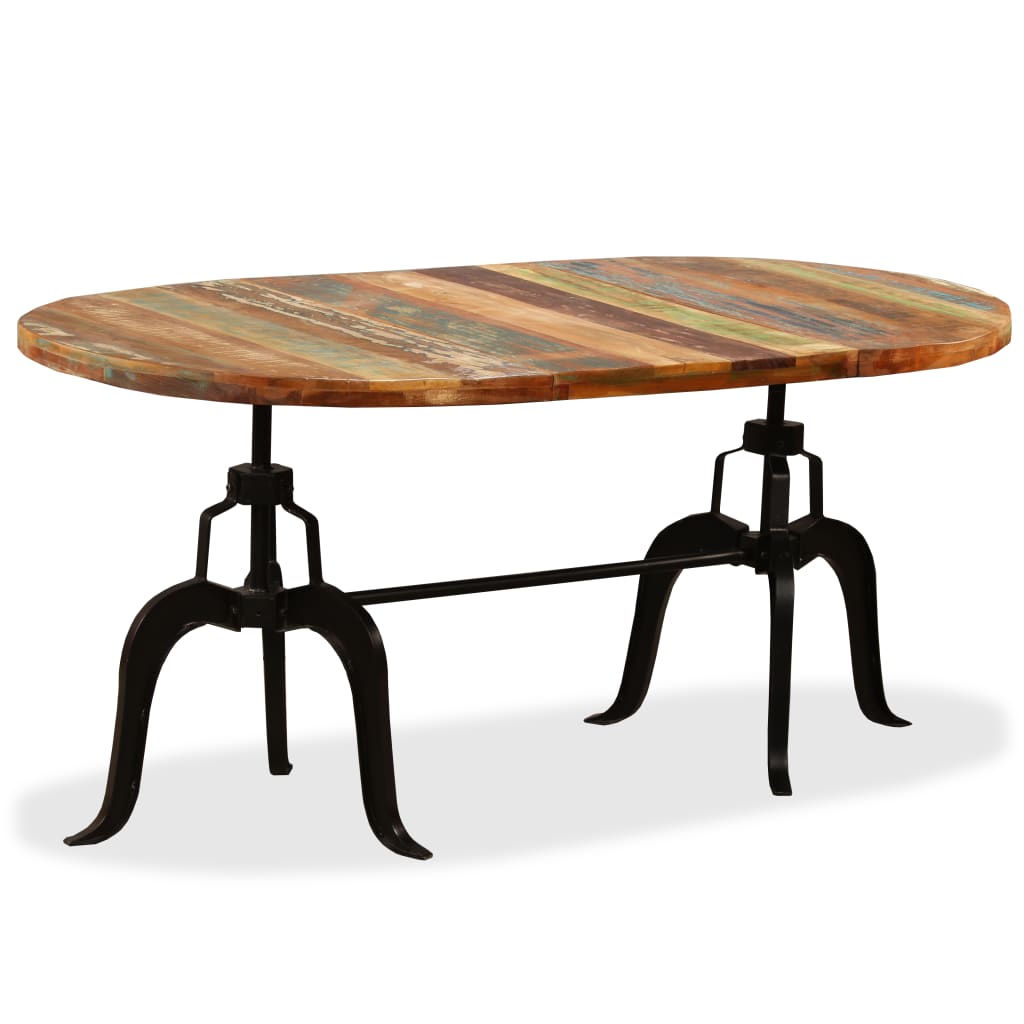 vidaXL Dining Table Solid Reclaimed Wood and Steel 180 cm | vidaXL.ie