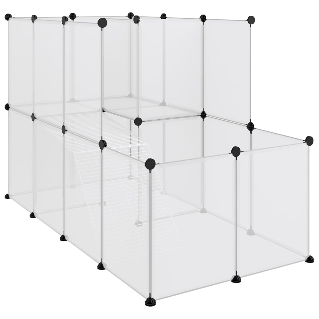 vidaXL Small Animal Cage Transparent 142x74x93 cm PP and Steel | vidaXL.ie