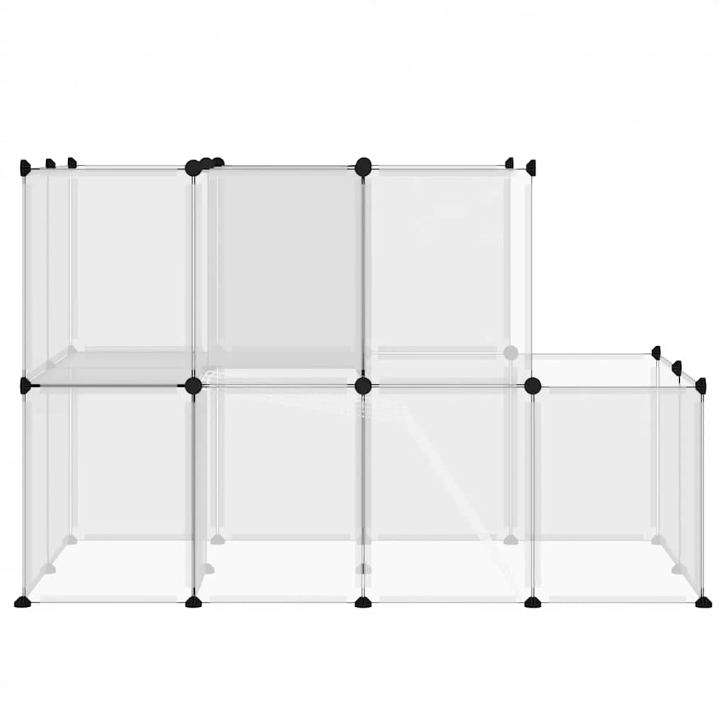 vidaXL Small Animal Cage Transparent 142x74x93 cm PP and Steel | vidaXL.ie