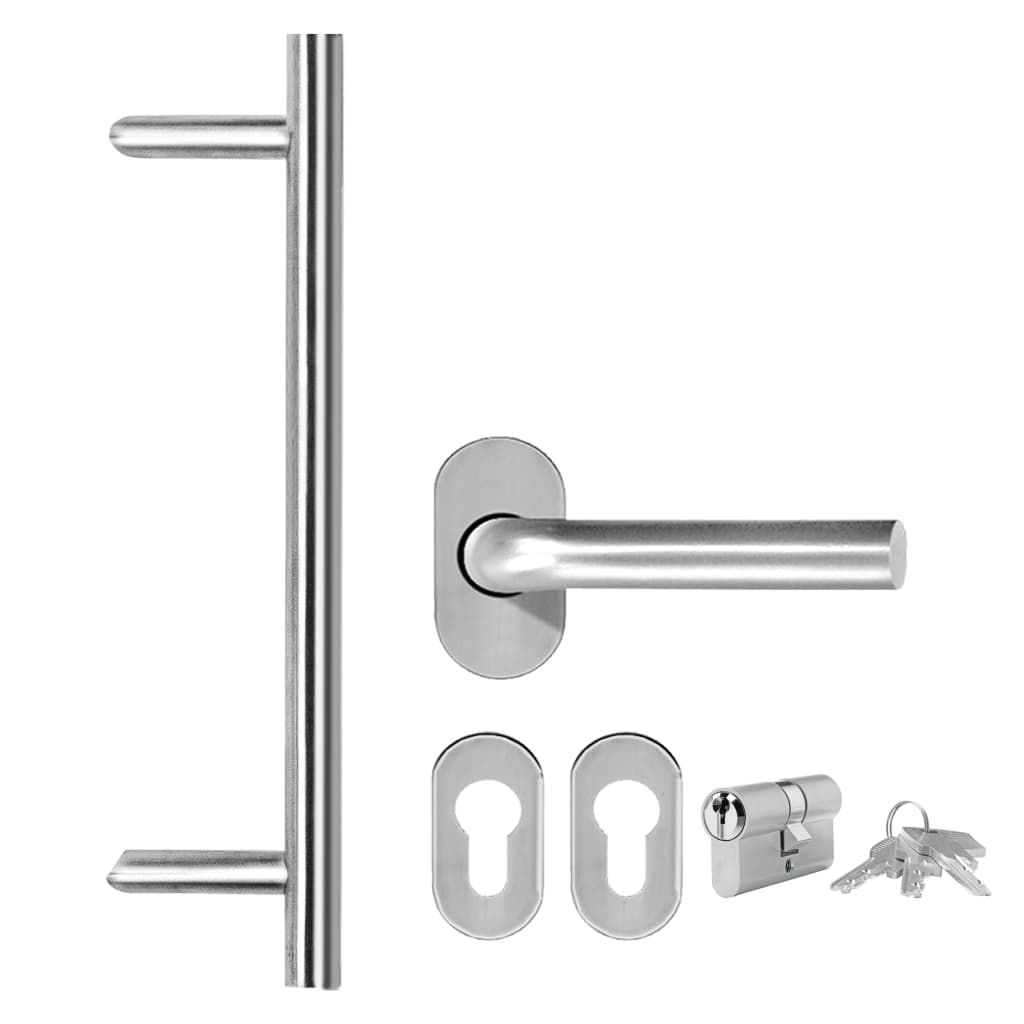 vidaXL Front Door Aluminium and PVC Anthracite 100x210 cm | vidaXL.ie