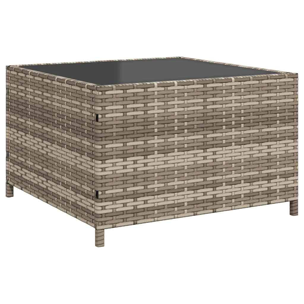 Vidaxl Garden Sofa With Table And Cushions L Shaped Grey Poly Rattan