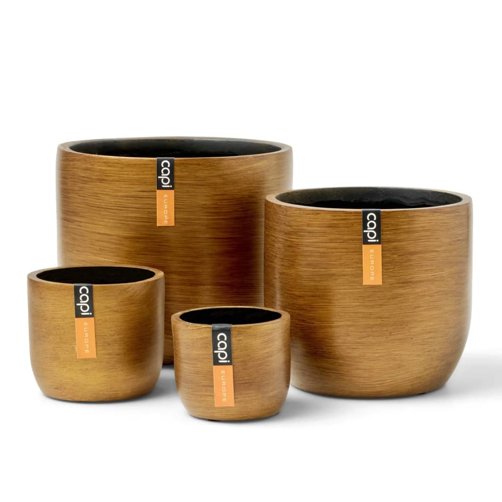 Capi 4 Piece Planter Set Lux Retro Gold | vidaXL.ie
