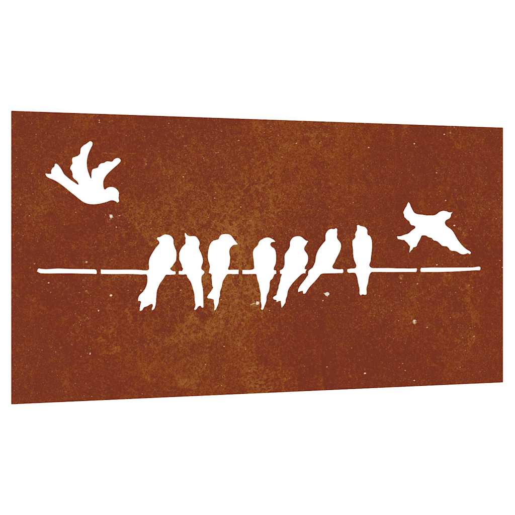 vidaXL Garden Wall Decoration 105x55 cm Corten Steel Bird Design ...