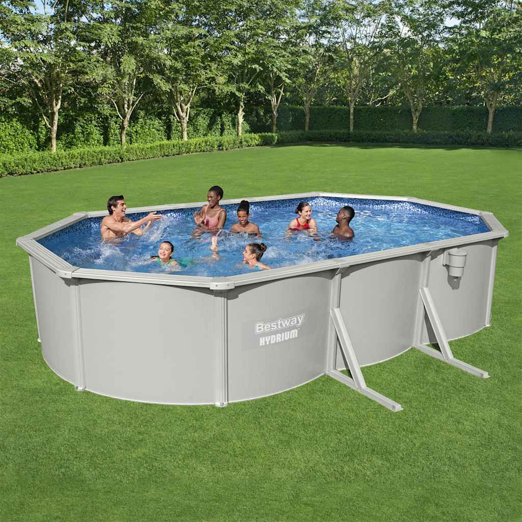 Bestway Hydrium Above Ground Frame Pool Oval 610x360x120 cm | vidaXL.ie