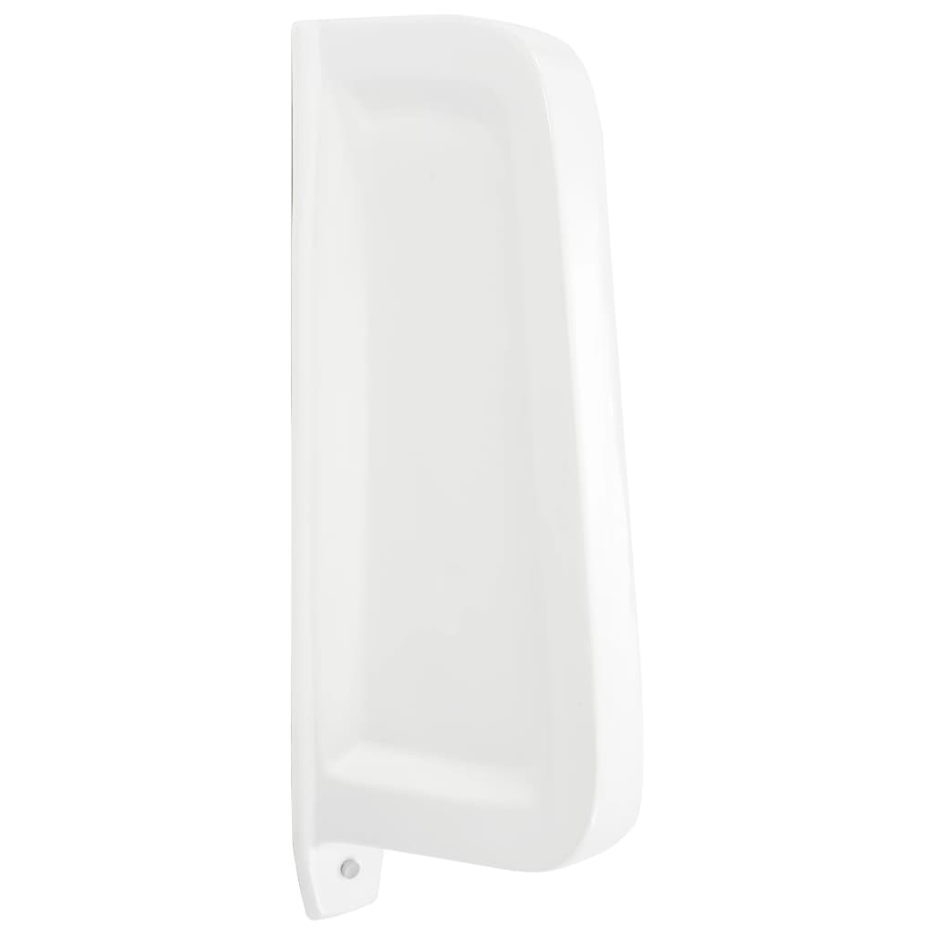 vidaXL Wall-mounted Urinal Privacy Screen Ceramic White | vidaXL.ie
