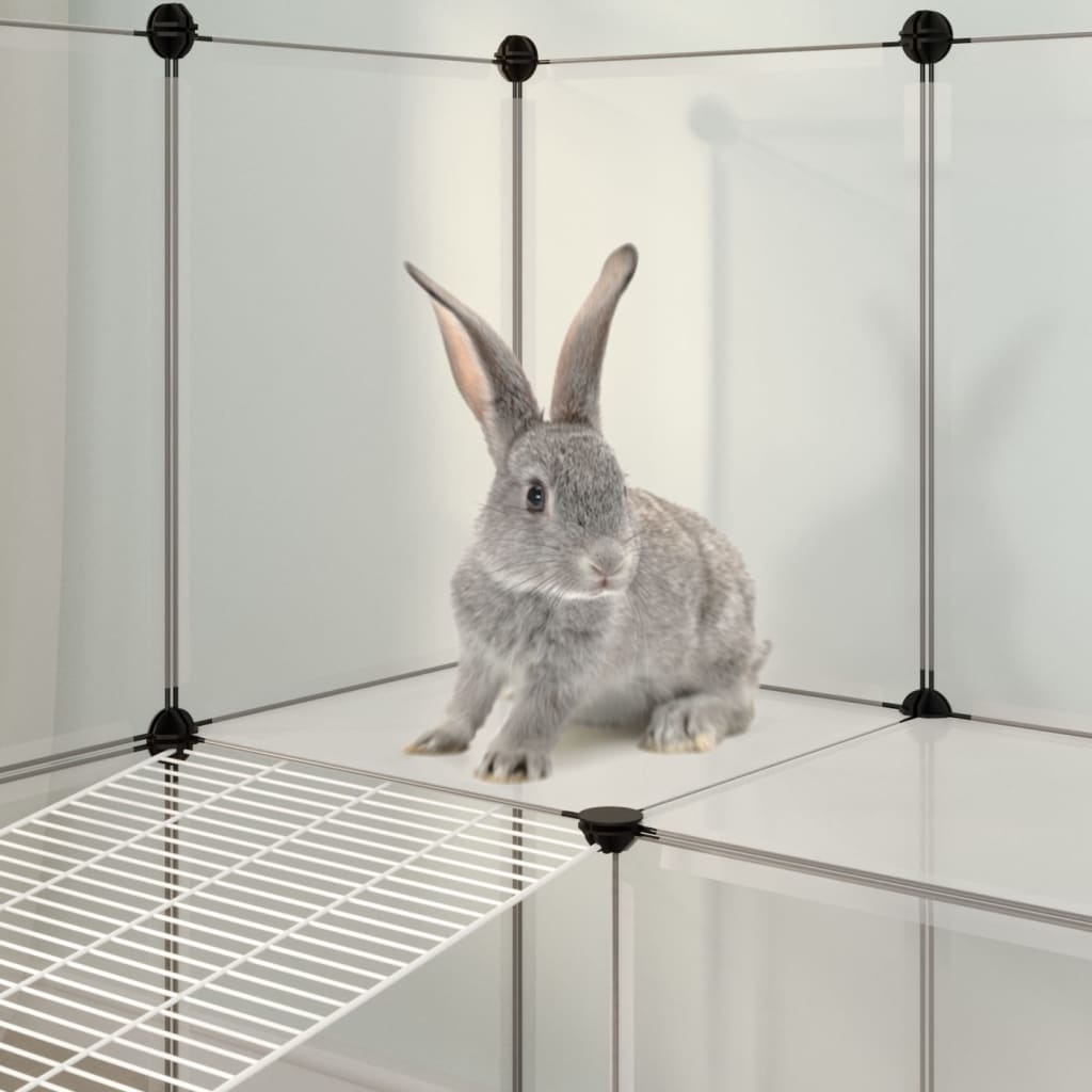 vidaXL Small Animal Cage Transparent 142x74x93 cm PP and Steel | vidaXL.ie