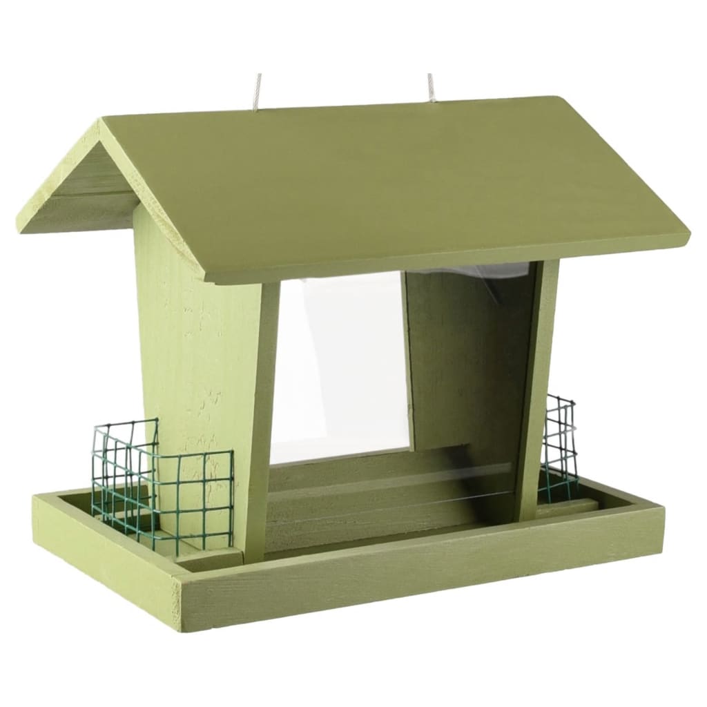 FLAMINGO Hanging Bird Feeder Silo Mado Green | vidaXL.ie