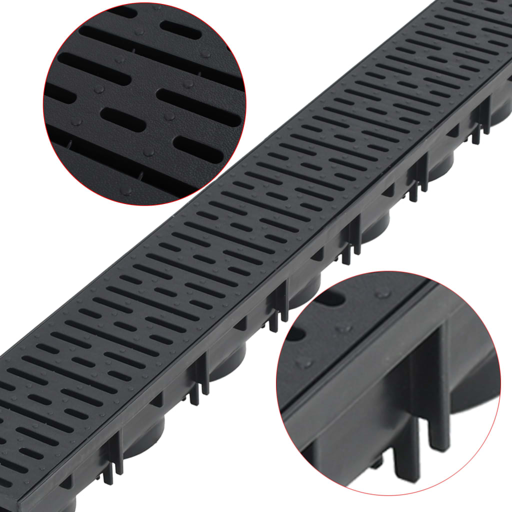 vidaXL Drainage Channels Plastic 2 m | vidaXL.ie