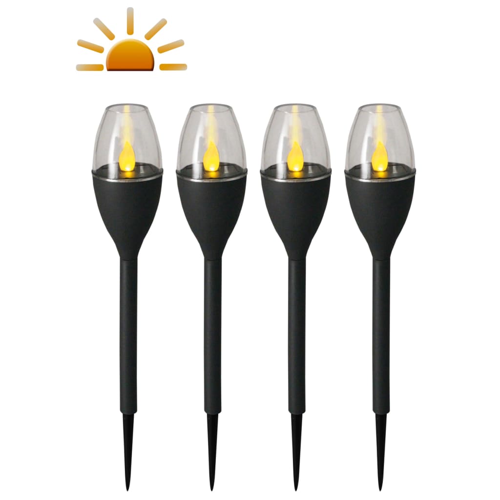 Luxform Solar LED Garden Mini Stake Lights Jive 4 pcs Grey 41466 ...