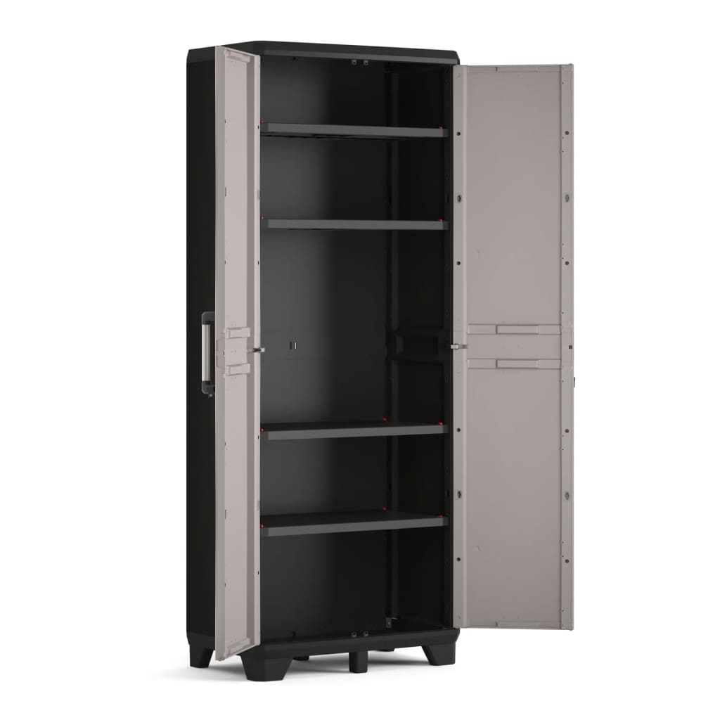 Keter Storage Cabinet with Shelves Pro Black and Grey | vidaXL.ie
