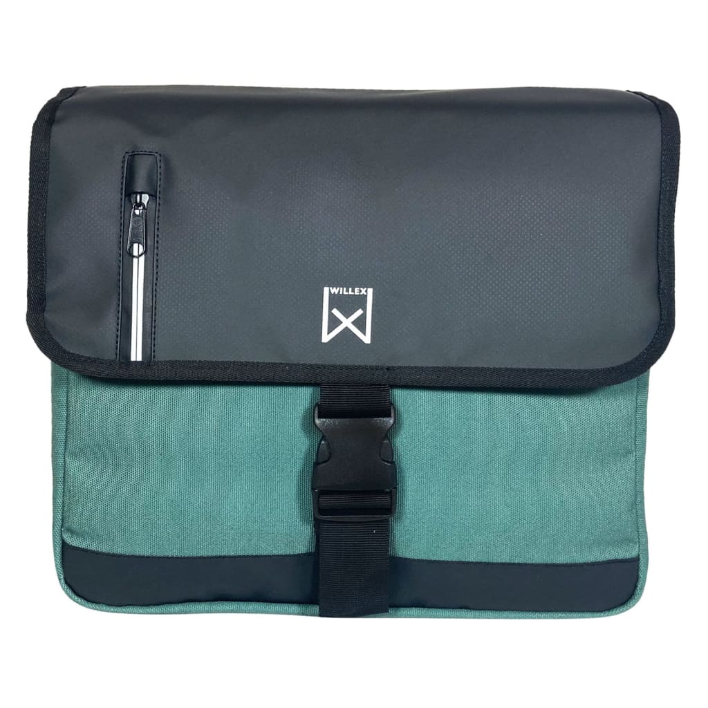 Willex Business Panniers 30 L Canvas Green and Black | vidaXL.ie