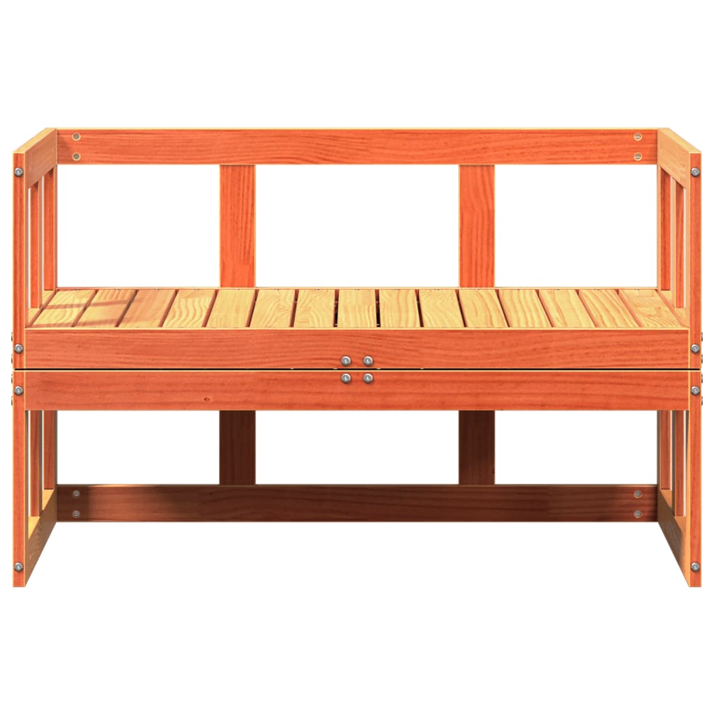 vidaXL Garden Sofa Bench Extendable Wax Brown Solid Wood Pine | vidaXL.ie