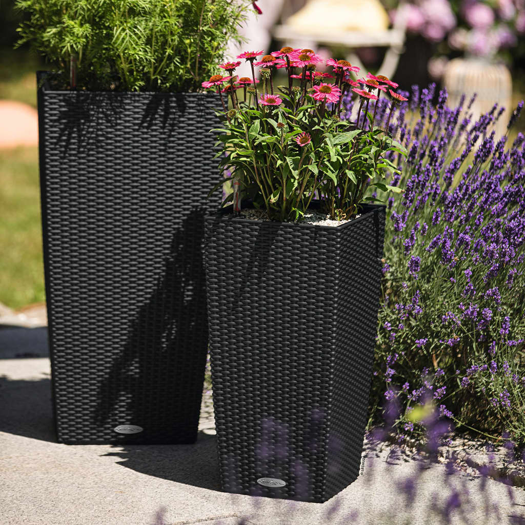 LECHUZA Planter CUBICO Cottage 30 ALL-IN-ONE Granite | vidaXL.ie