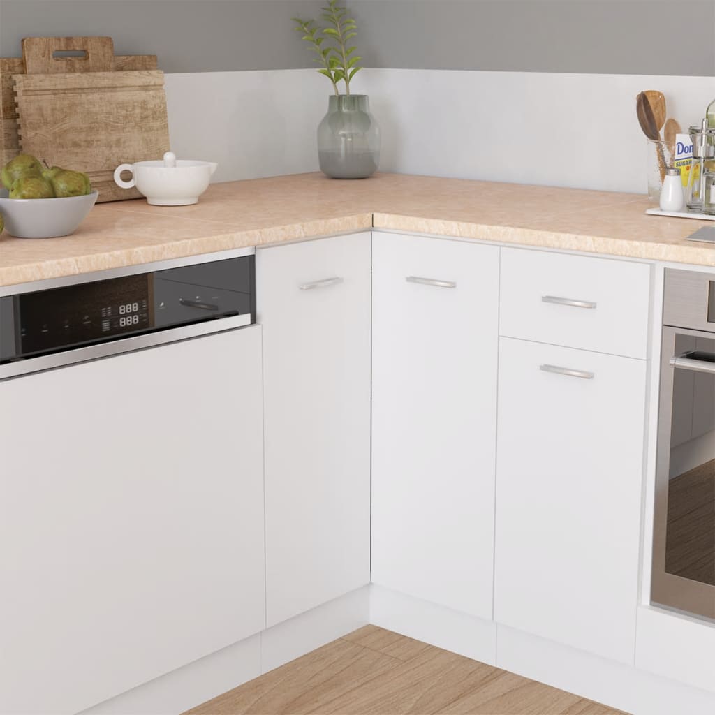 vidaXL Kitchen Corner Countertop Beige with Marble Texture Chipboard ...