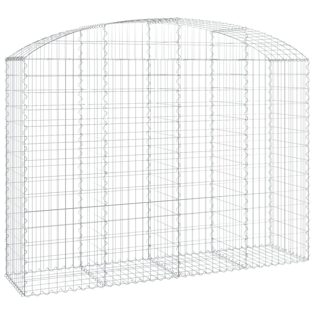 vidaXL Arched Gabion Basket 200x50x140/160 cm Galvanised Iron | vidaXL.ie