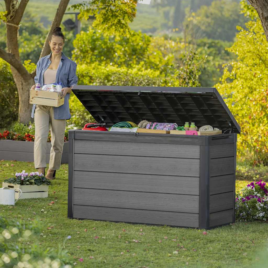 Keter Outdoor Storage Box Cortina 757 L Grey | vidaXL.ie